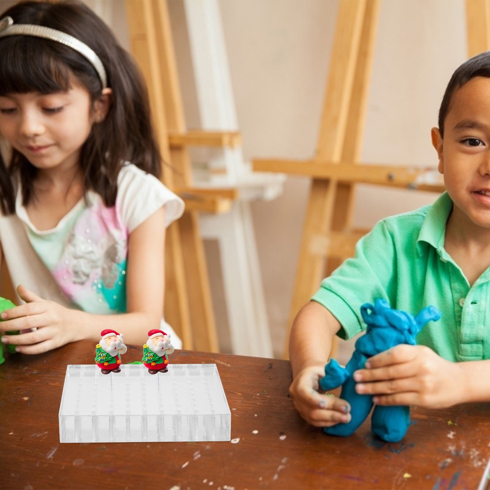 YOSADIER Figure Display Stand Board Acrylic for Pottery Puppet 1Set ...