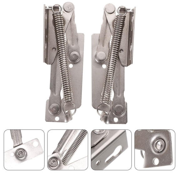 HEMOTON 2 Pair Spring Loaded Hinge Door Hinges Lid Support Hinges Self ...