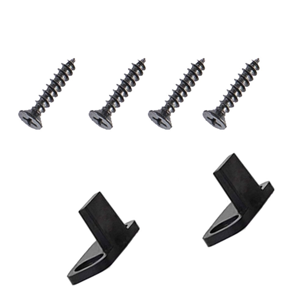 HEMOTON 2 Pc Ground Guide Rail Screws Wheels Stop Sliding Doors Black ...