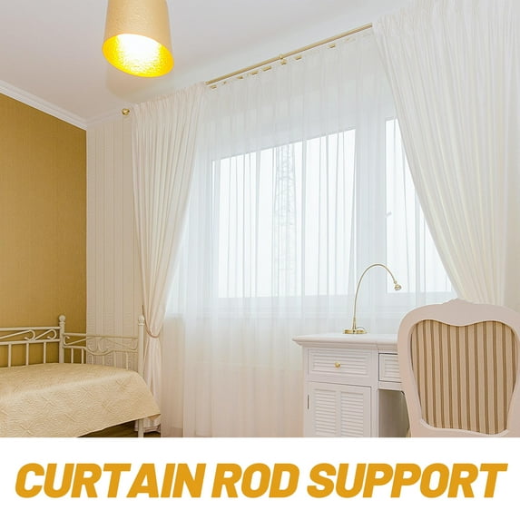 HEMOTON 2 Pcs Curtain Rod Bracket Mounting Brackets Window Curtains ...