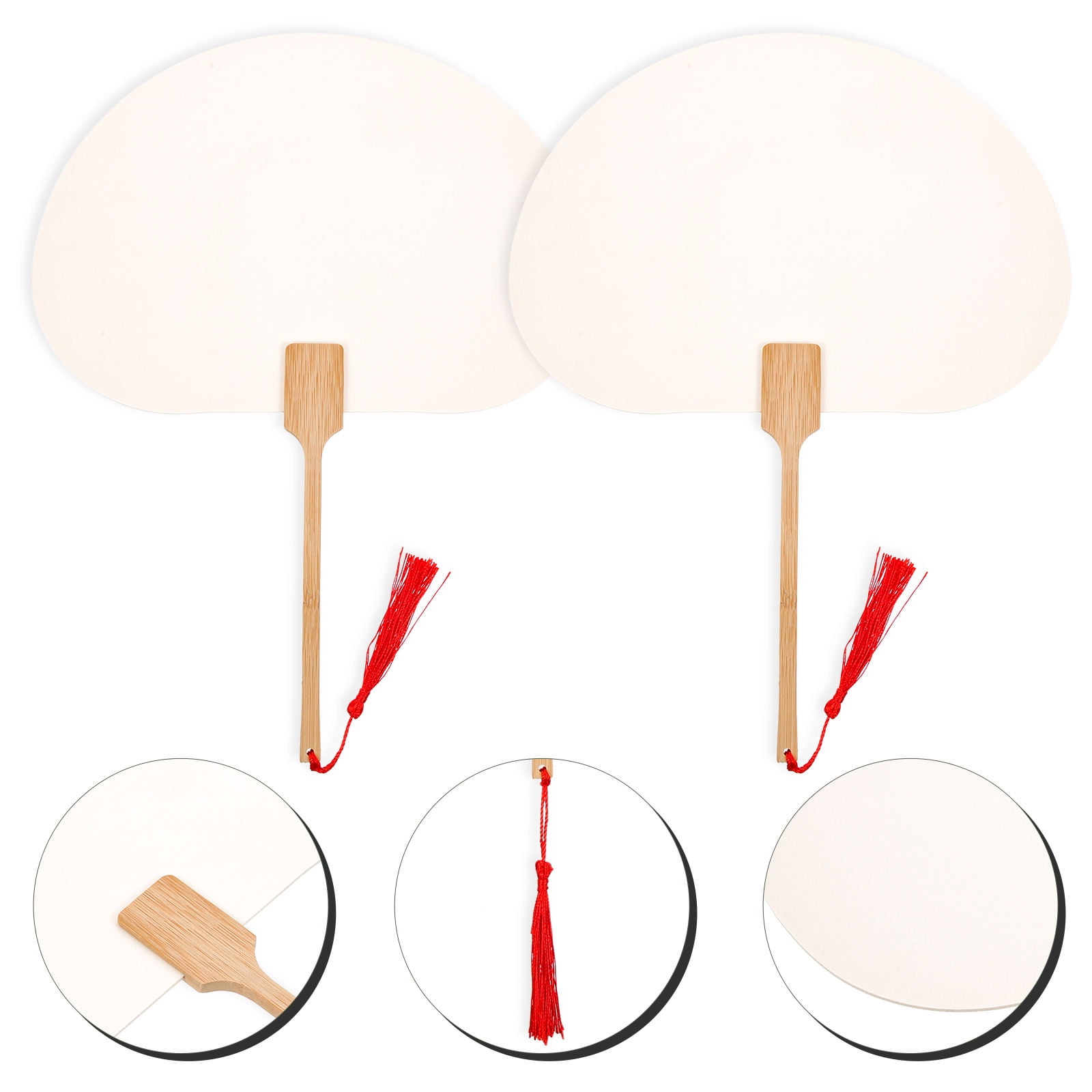 EXHUMKY children painting fans DIY Drawing Fan Relatives White DIY ...