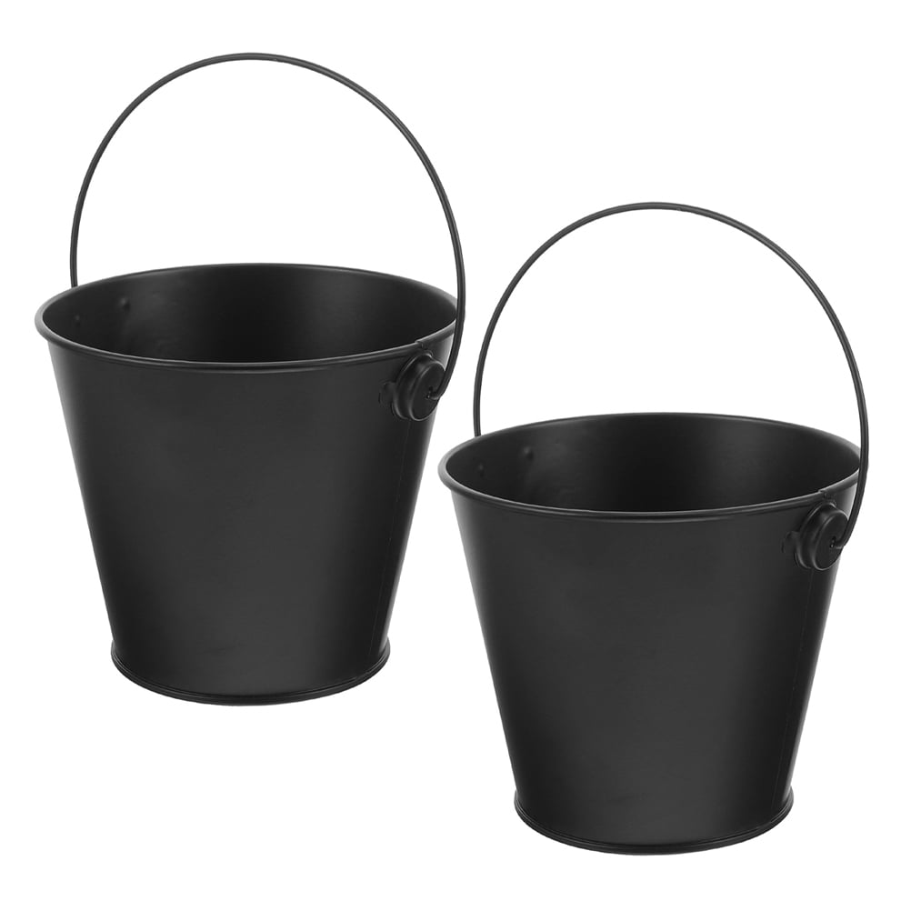 Hytrove Charcoal Bucket Black 2Set 4.52X4.52X3.93In - Walmart.com