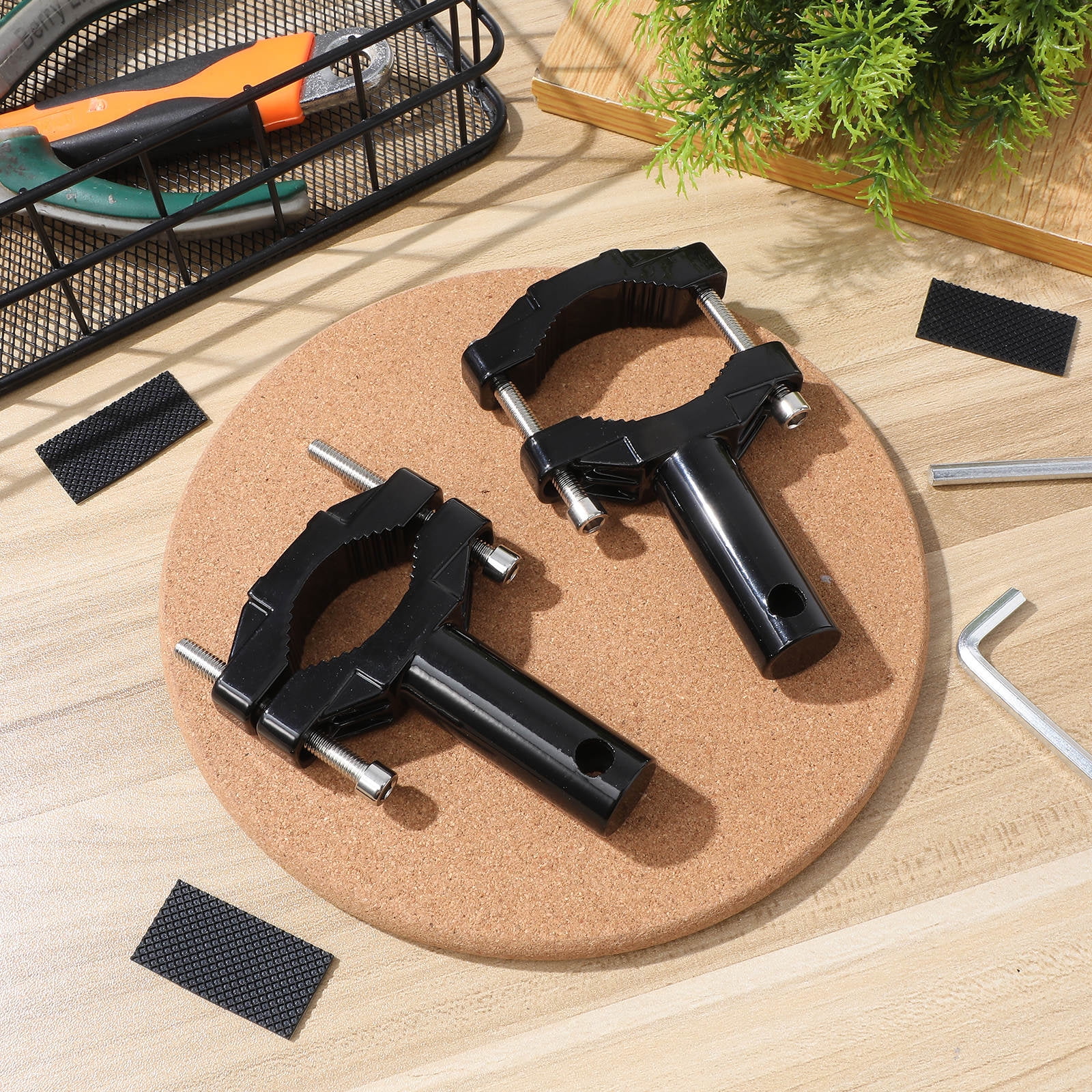 HEMOTON 2 Pcs Motorcycle Headlight Bracket Light Bars Mounting Brackets ...