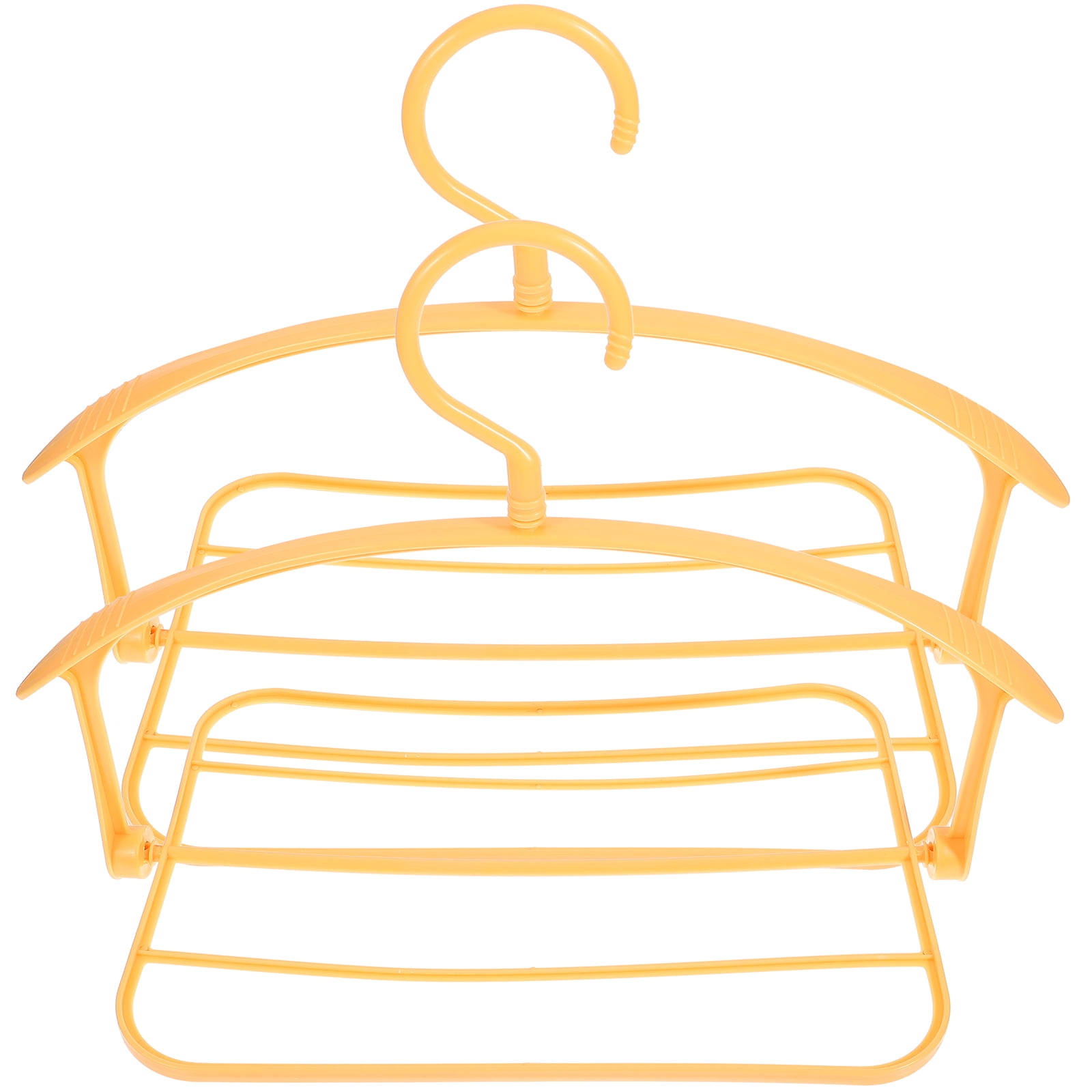 HEMOTON 2 Pcs Plastic Clothes Hanger Hangers for Pants Suit Folding ...