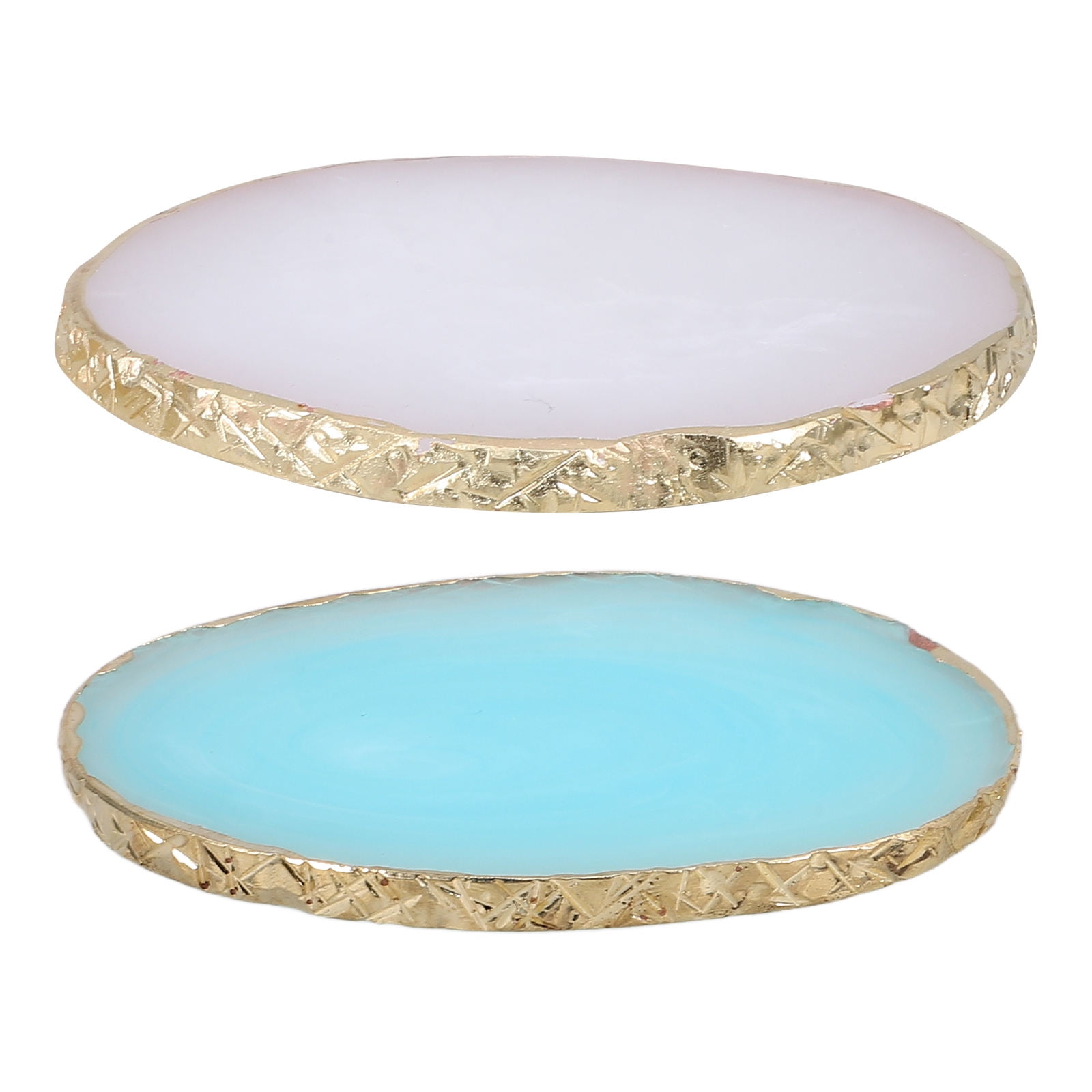 HEMOTON 2 Pcs Polish Nail Color Mixing Plate Plates for Art Paint ...