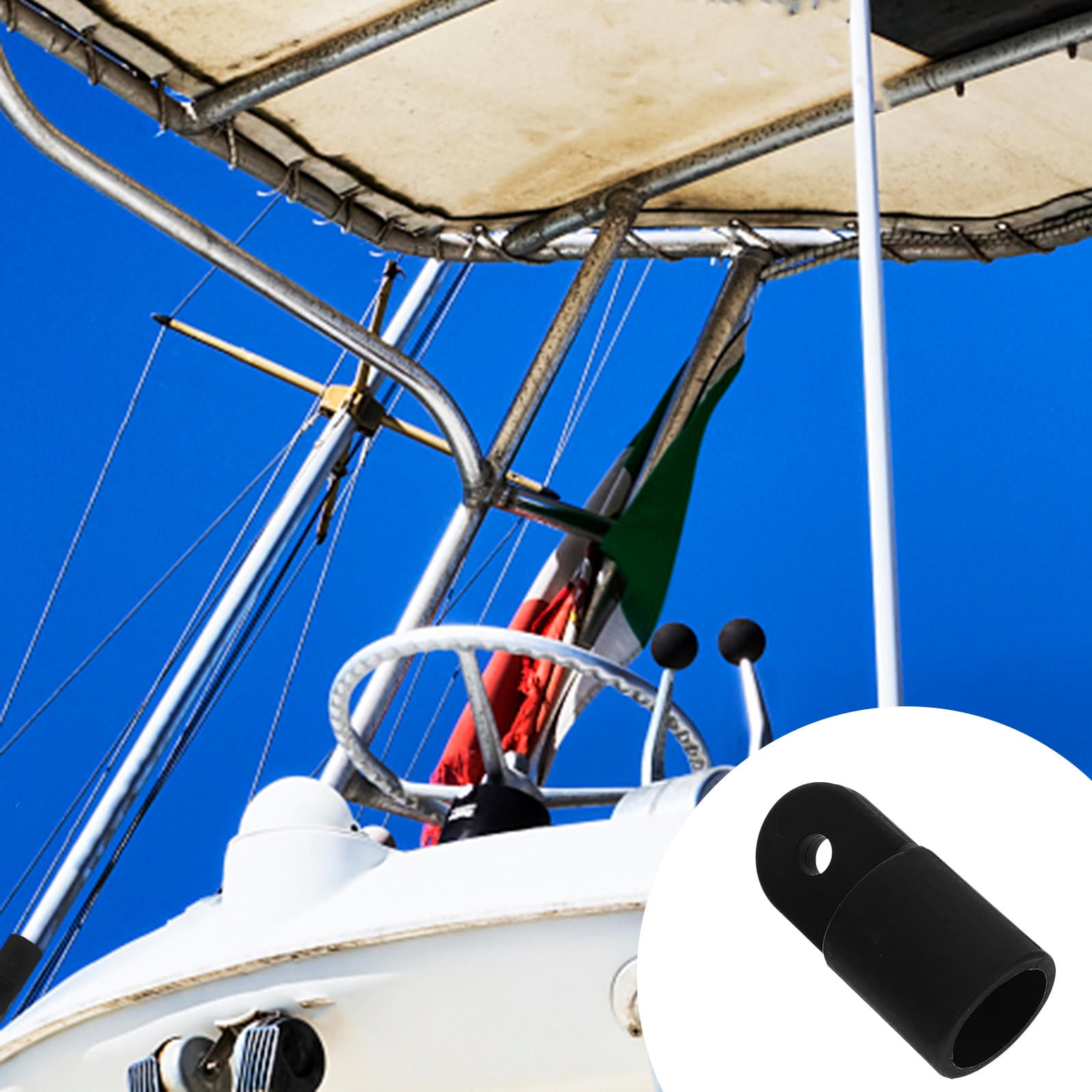 Bimini Cover SUNOOM Boat Bimini Top Eye End 7/8 Inch,Black Nylon Cover ...