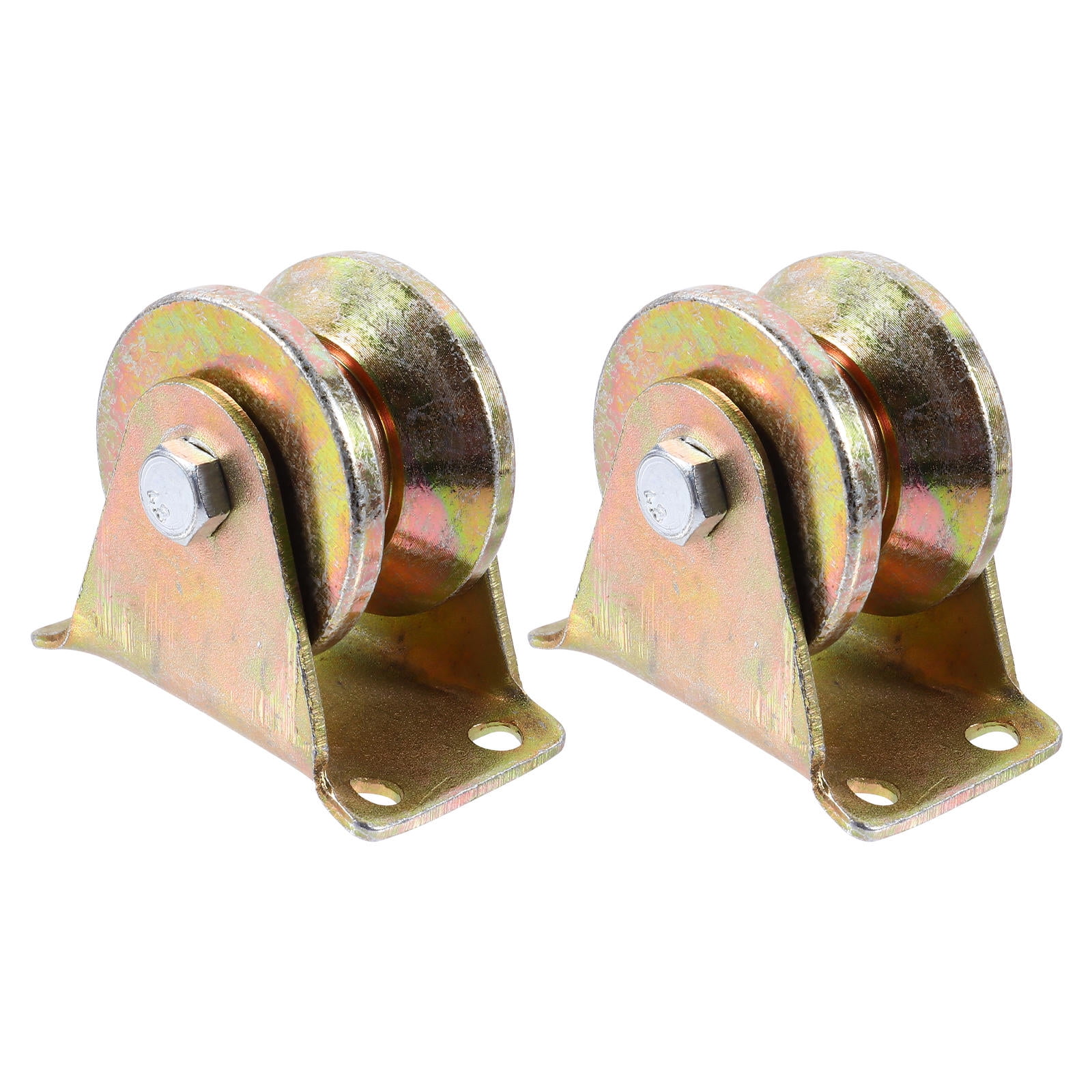 Phenofice Gate Wheel Golden Steel 2Pcs 2.67x2.36x1.57 Inch For Terrace ...