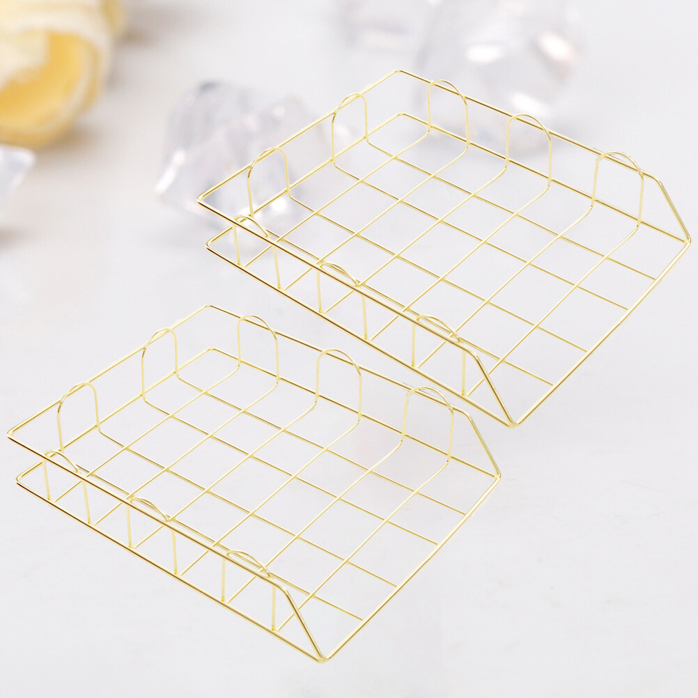 HEMOTON 2 Pcs Stackable Paper File Tray Rack Premium Material Work ...