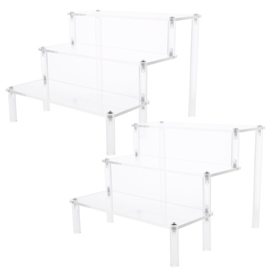 HEMOTON 2 Pcs Tiered Display Stand Collection Organizer Holder Stands ...