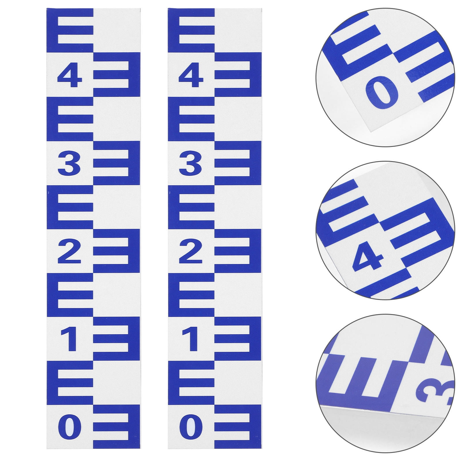 HEMOTON 2 Pcs Water Depth Gauge Board Level Scale Adhesive Sticker ...