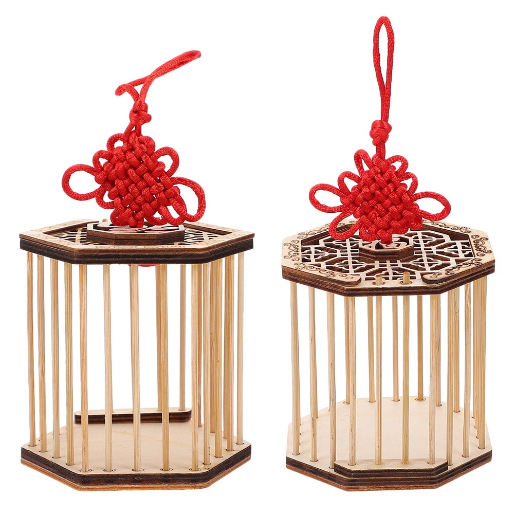 HEMOTON 2 Pcs Wooden Grasshopper Cage Grasshopper Carrying Case Insect ...