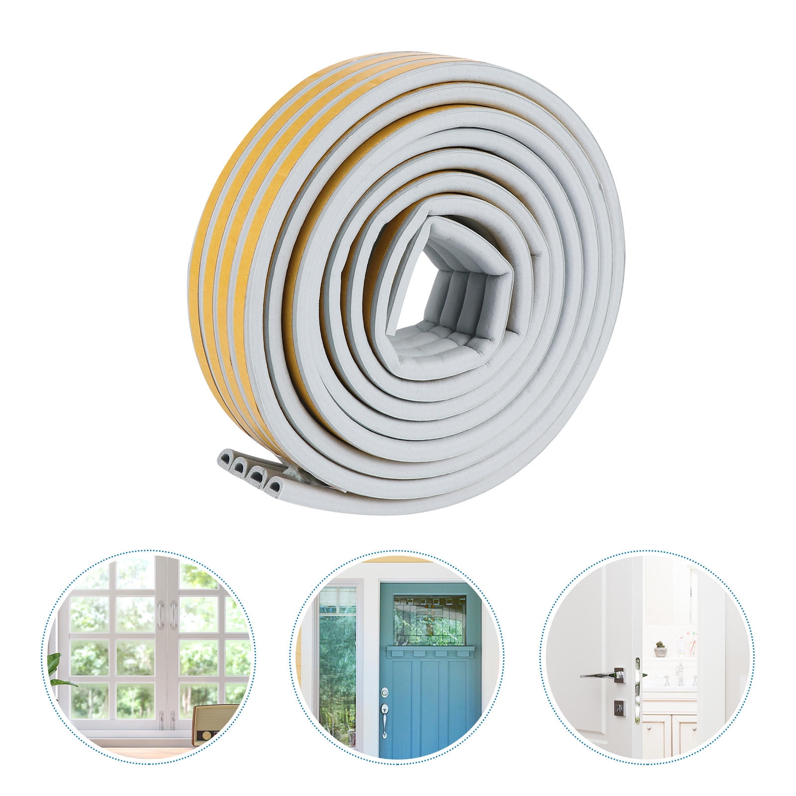 HEMOTON 2 Rolls Door Weather Stripping D Type 20m Self Adhesive Window ...