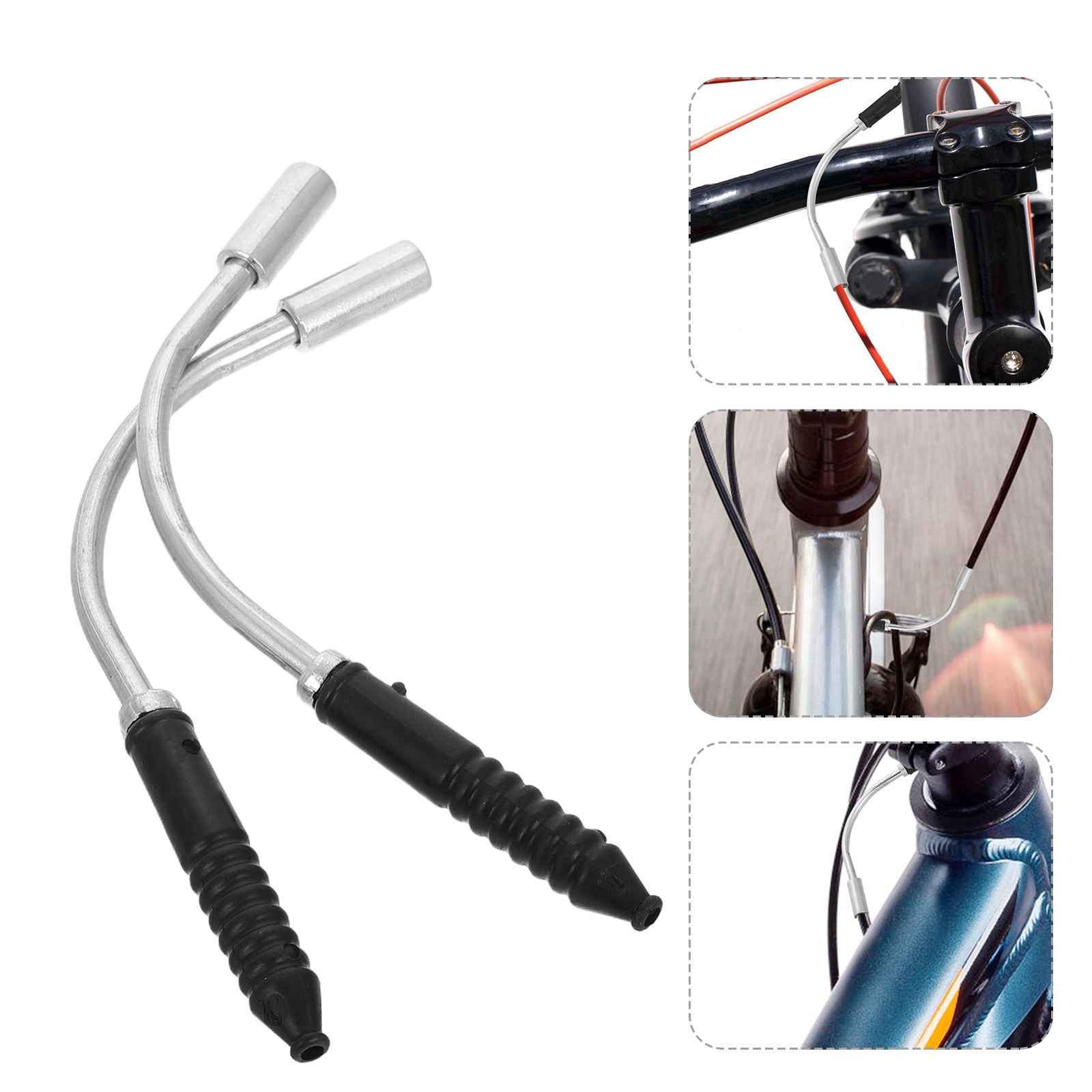 HEMOTON 2 Sets Bike Noodle With Rubber Boot Set Bicycle Pipe Brake Cable Protector Bicycle Brake ...