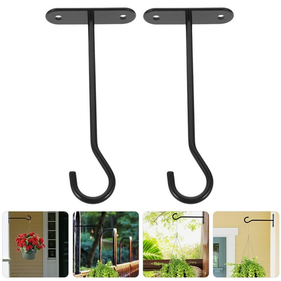 HEMOTON 2 Sets Ceiling Hooks Planter Hooks Wall Mount Hangers Plant ...