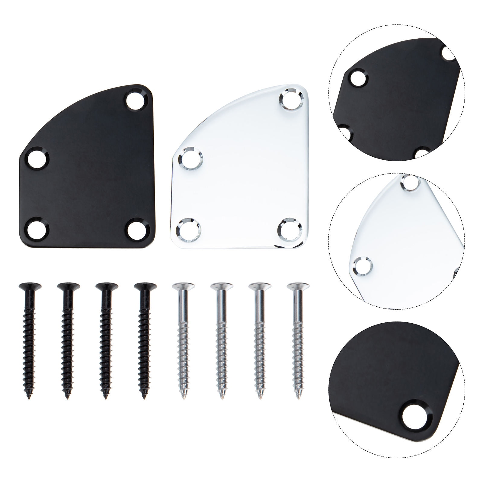 HEMOTON 2 Sets Electric Guitar Reinforcement Plate Neck Joint - Walmart.com