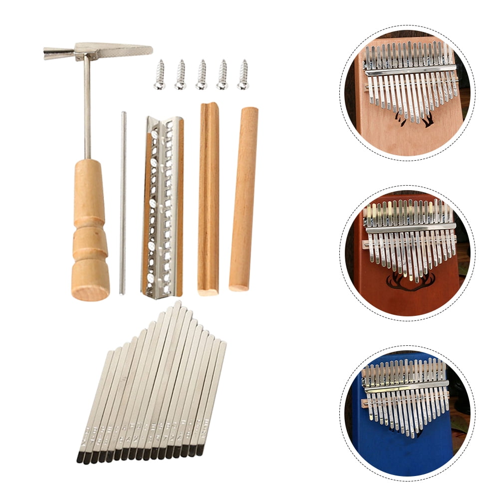 HEMOTON 2 Sets Kalimba 17 Keys Repairing Kit Kalimba Diy Keys Bridge ...