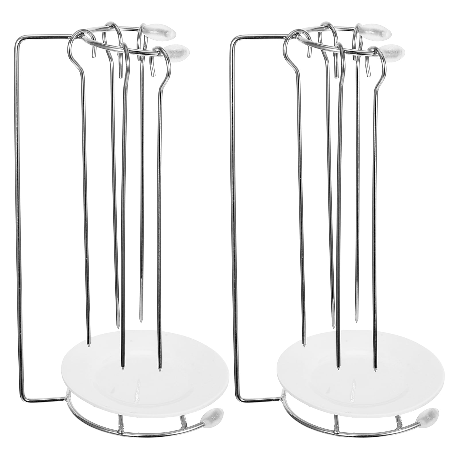 HEMOTON 2 Sets Kebab Hanger Space-saving BBQ Rack Easy to Clean Grill ...