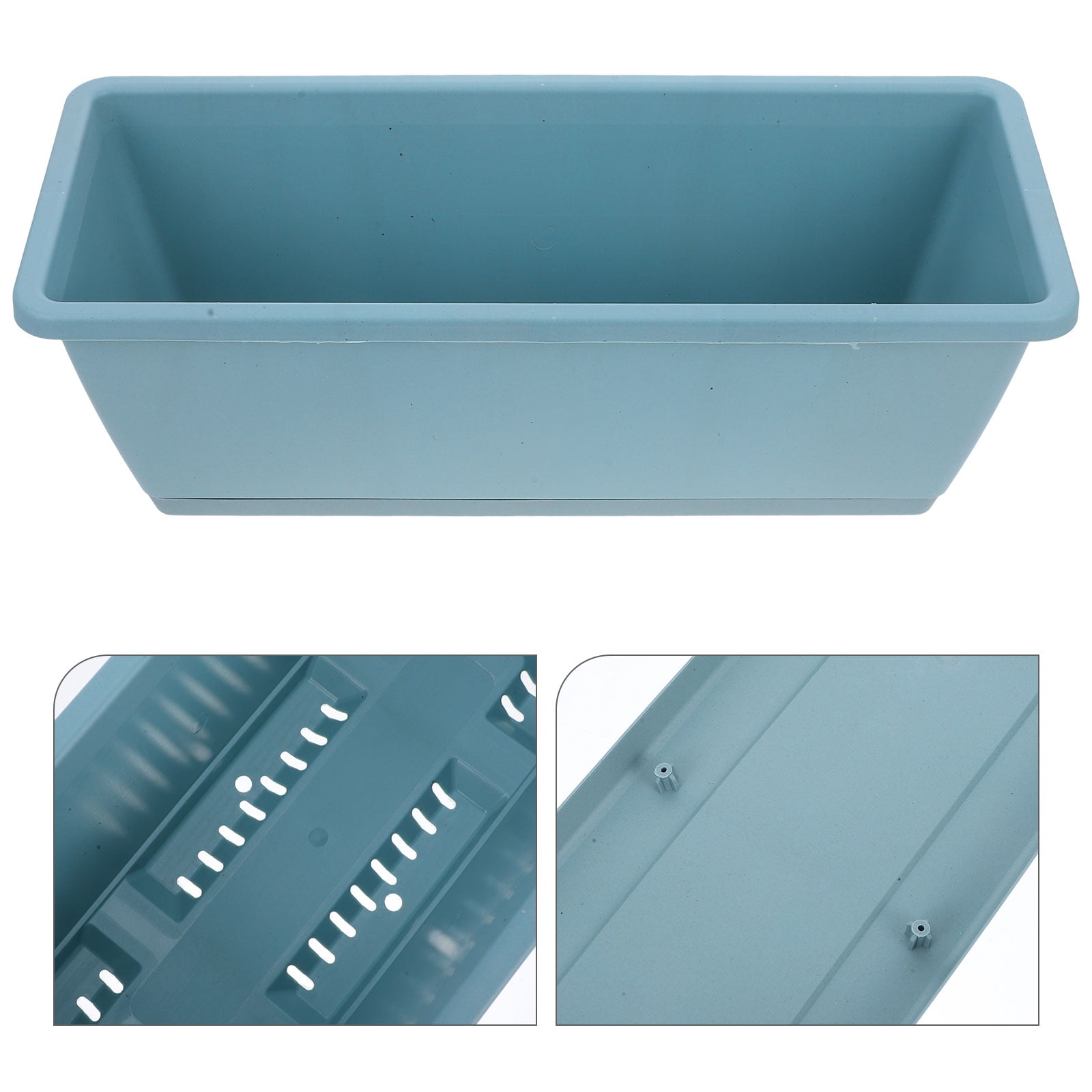 HEMOTON 2 Sets Rectangular Flower Window Box Long Plant Trough Pot ...