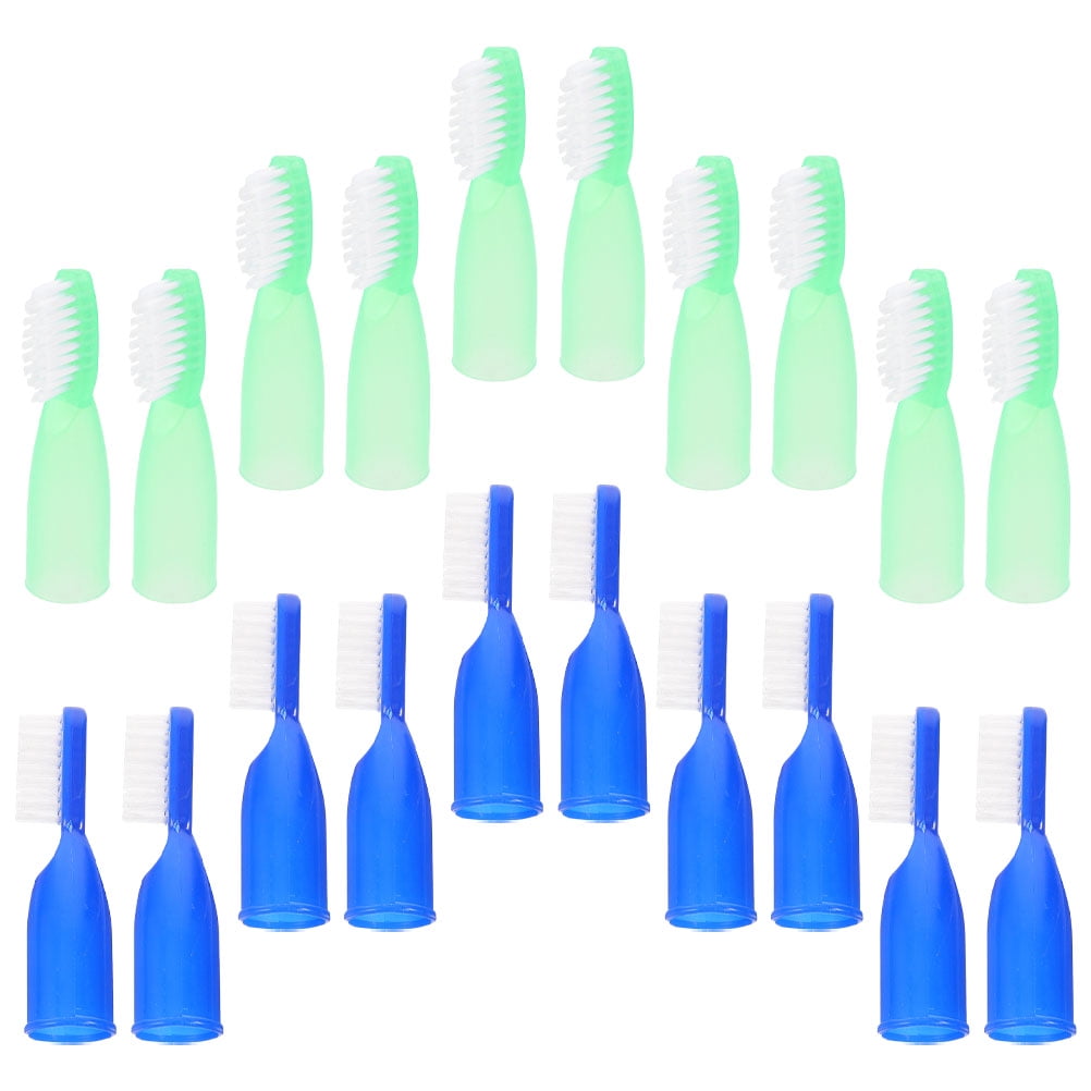 HEMOTON 20 Assorted Color Mini Toothbrushes for Prison Use with Finger ...