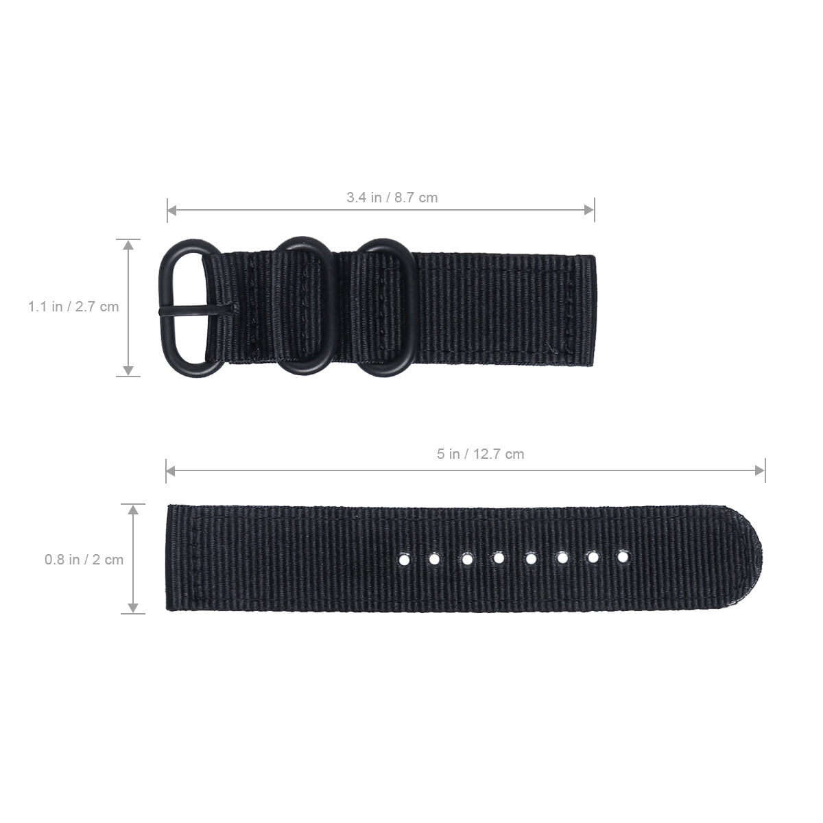 HEMOTON 20 Mm Wristbands Very Fit Pro Watch Strap Nylon Man - Walmart.com