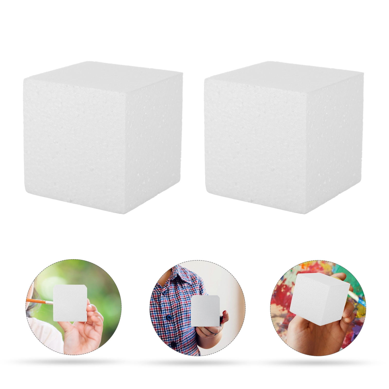 HEMOTON 20 Pcs DIY Wedding Foams Decorations Modeling Polystyrene Cubes ...