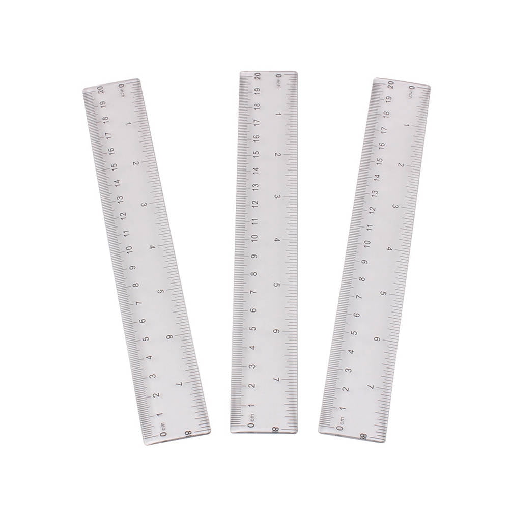 HEMOTON 20 Pcs Ruler for Student Straight Transparent Drawing Product ...