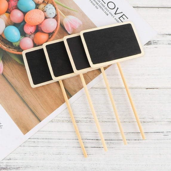 EXHUMKY Exhumky Chalkboard Signs Black Bamboo Garden Markers 20Pcs ...