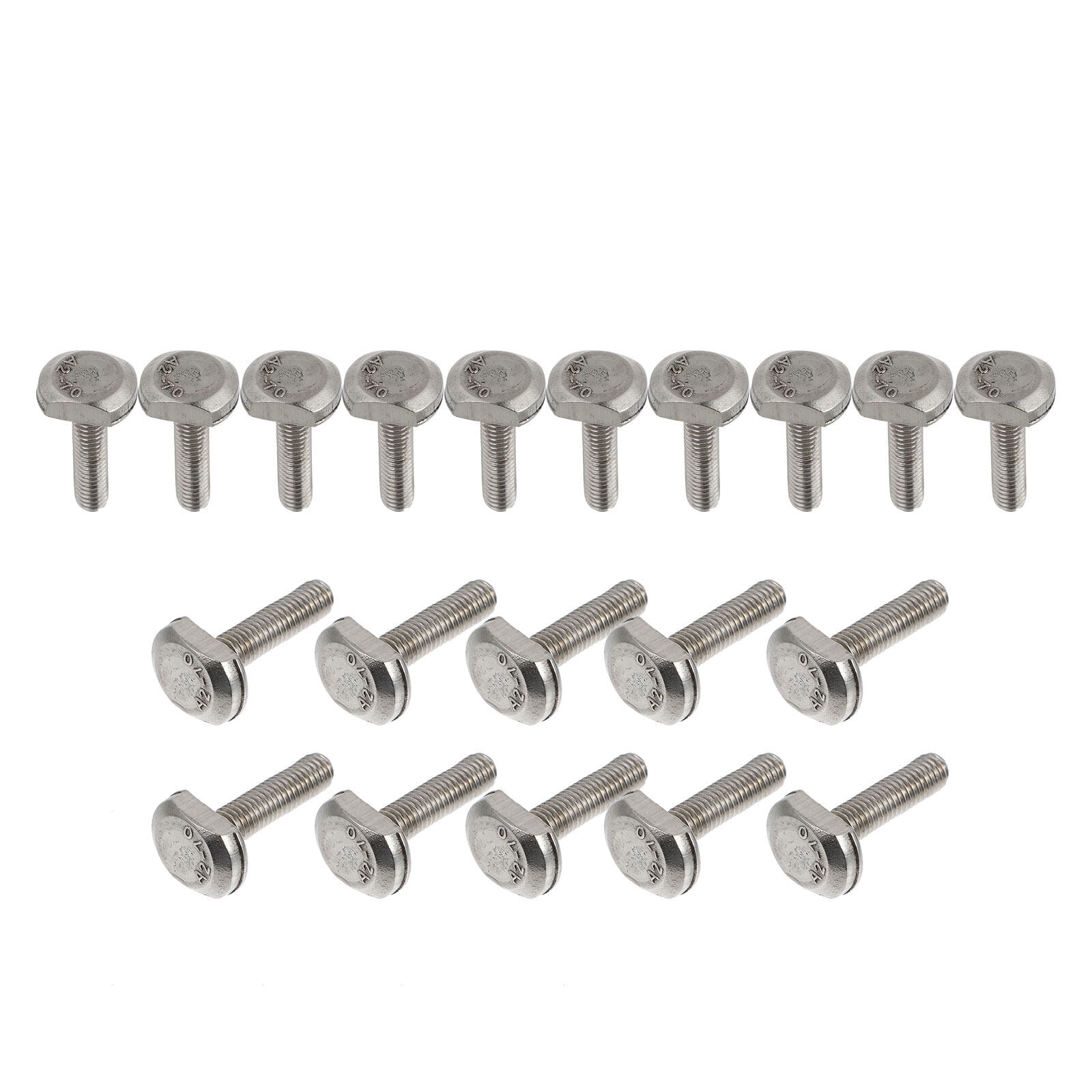 HEMOTON 20 Pcs Threaded Rod Bolt T-screw Carrier Clamping Lock Screws ...