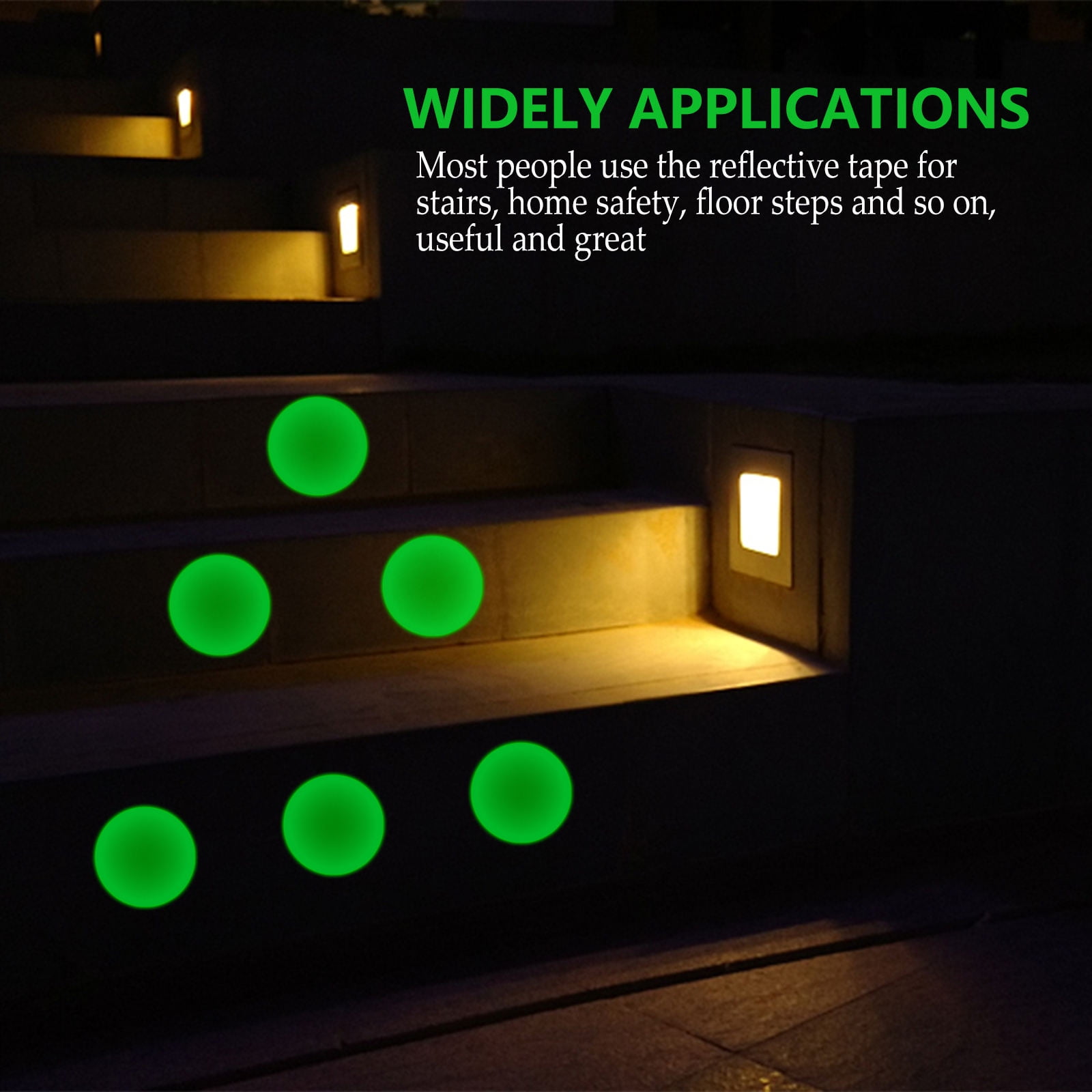 HEMOTON 20 Sheets Anti-slip Warning Tape Luminous Warning Tape Safety ...