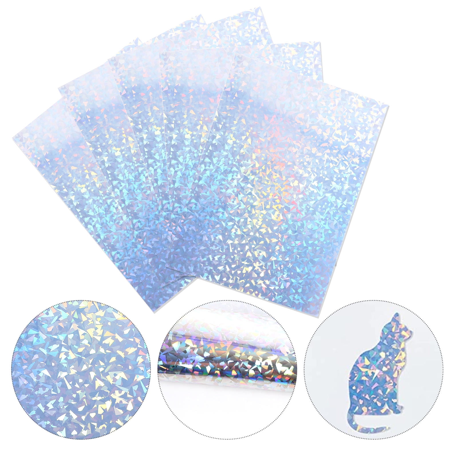 HEMOTON 20 Sheets Holographic Glitter Printer Sticker Paper for ...