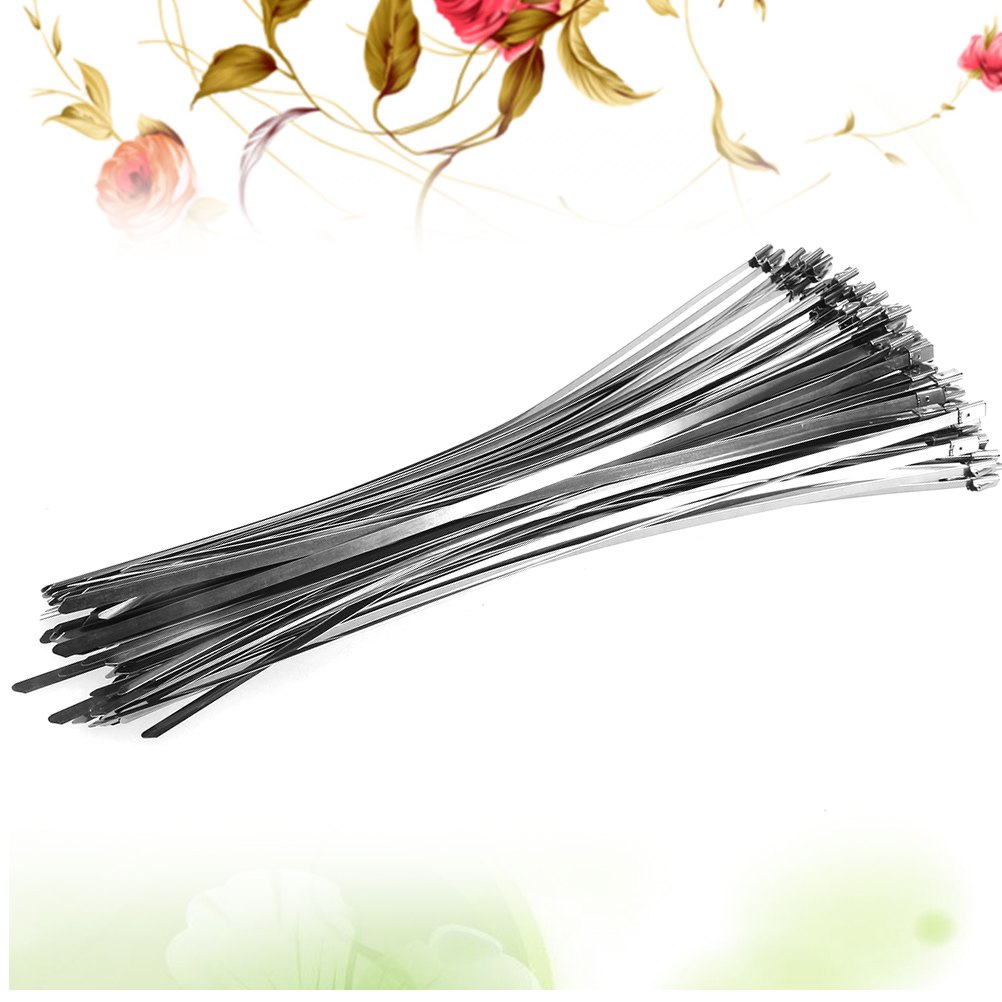 HEMOTON 200 Pcs Stainless Steel Cable Tie Induction Pipe Ties - Walmart.com