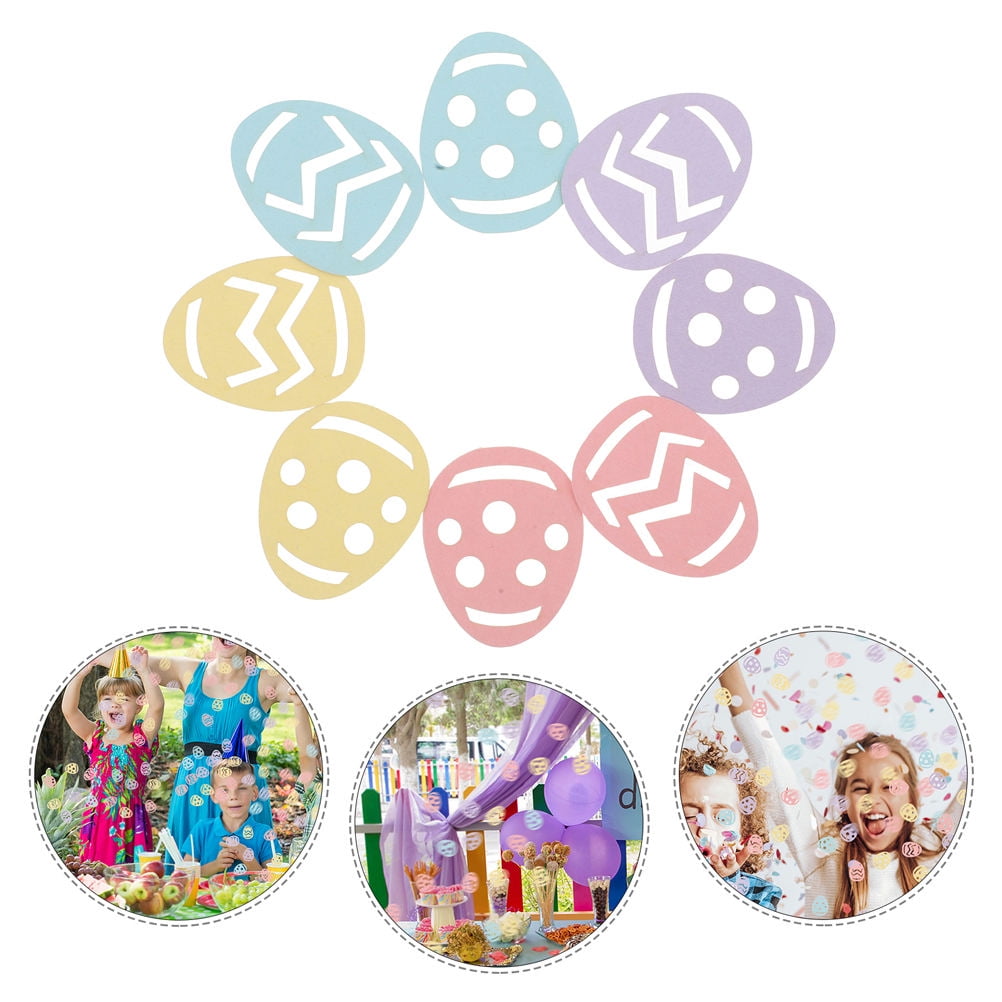 HEMOTON 200pcs Colorful Easter Egg Confetti Party Supplies for ...