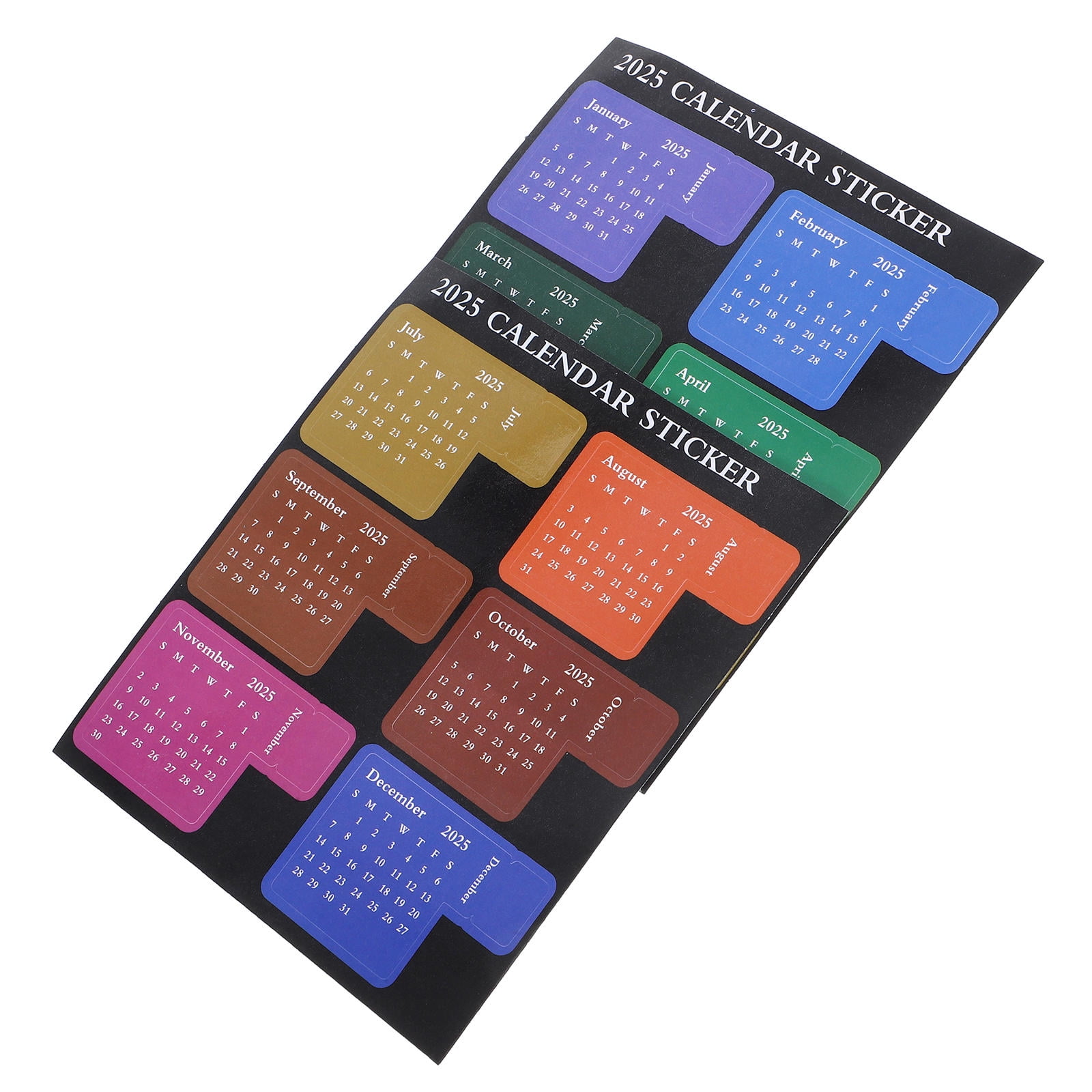 HEMOTON 2025 Monthly Planner Tabs, 12 Peel & Stick Mini Calendar ...