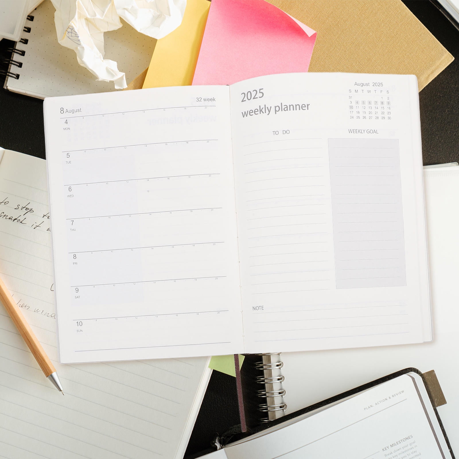 HEMOTON 2025 Writing Notepad and Planner Notebook for Office and ...