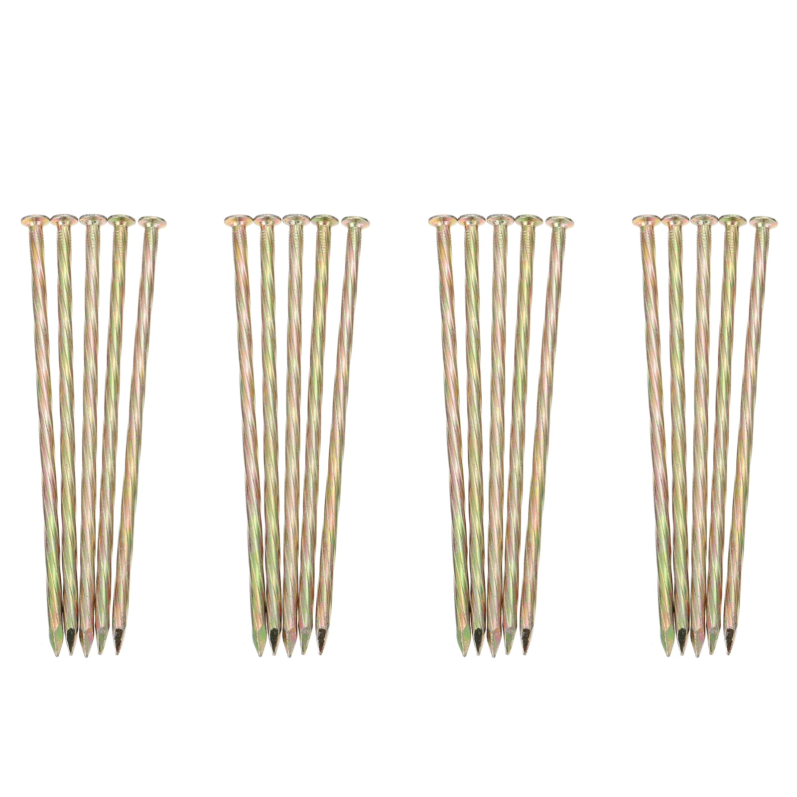HEMOTON 20PCS 6 inch Spiral Deck Nail Spiral Landscape Edging Spike ...