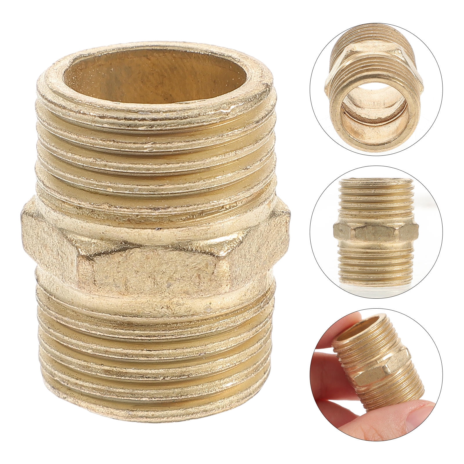 HEMOTON 20Pcs Golden Straight Couplings Hose Pipe Connector for 2 8X2cm ...