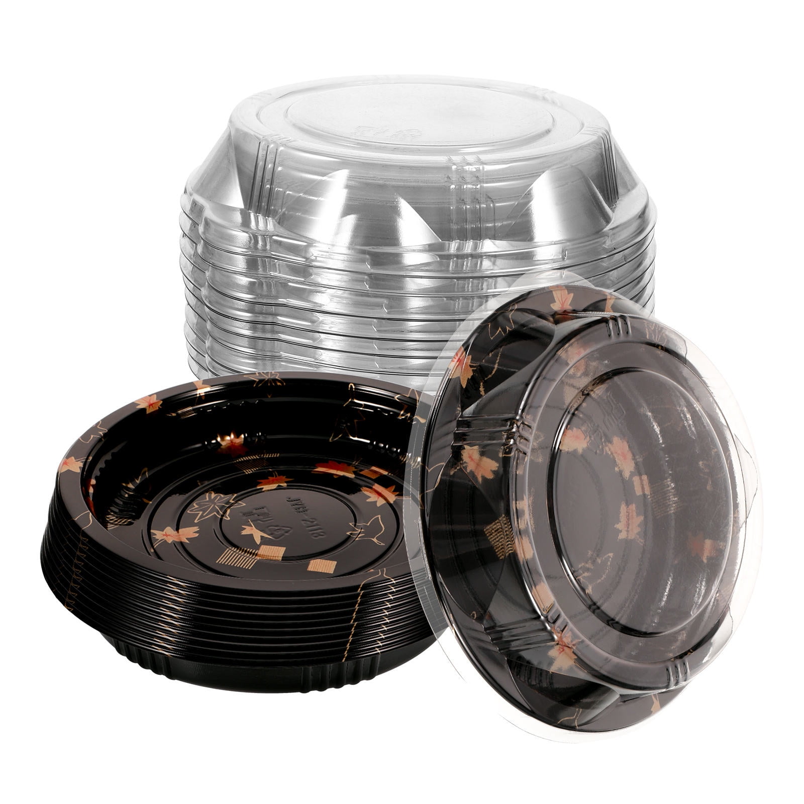 HEMOTON 20Pcs Japanese Sushi Tray Disposable Food Box Traditional Snack ...