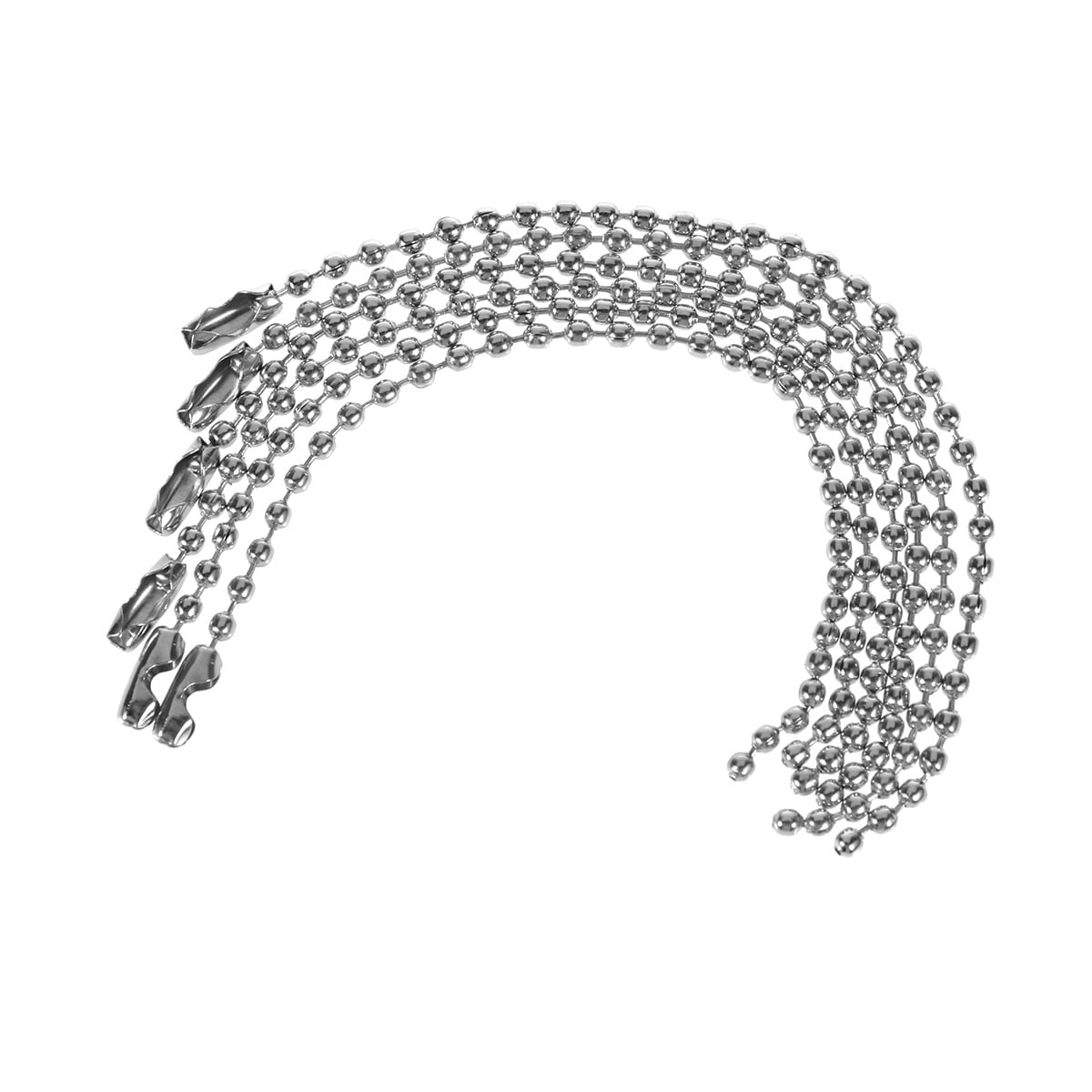 HEMOTON 20pcs 2.4mm*10cm Nickel Plated Ball Chain Necklace Silver Tone ...