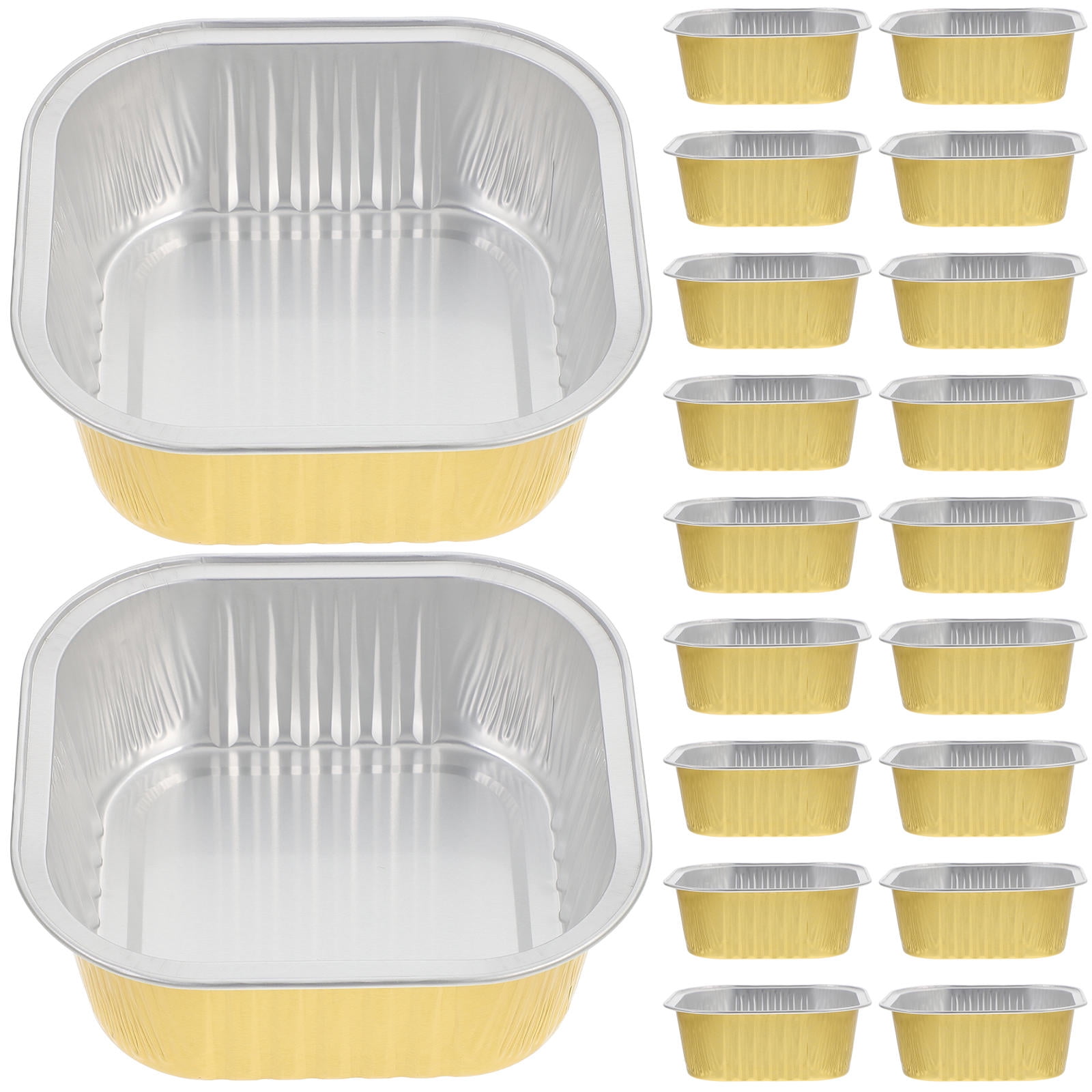 HEMOTON 20pcs Foil Pan 300ml Chafing Dish Steam Table Pan Disposable ...