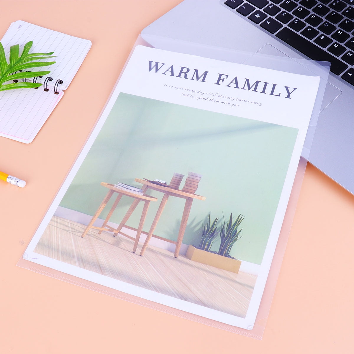 HEMOTON 20pcs Office Document Folder Single Page Paper Folder L Shape Plastic Folder (White ...