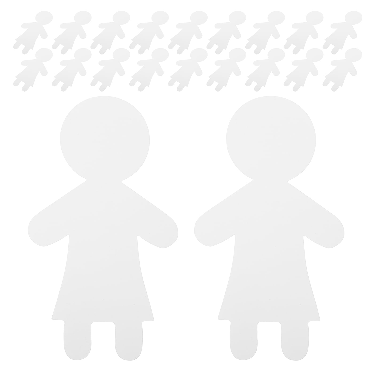 HEMOTON 20pcs People Outline Cutouts Children's DIY Painting Boards ...