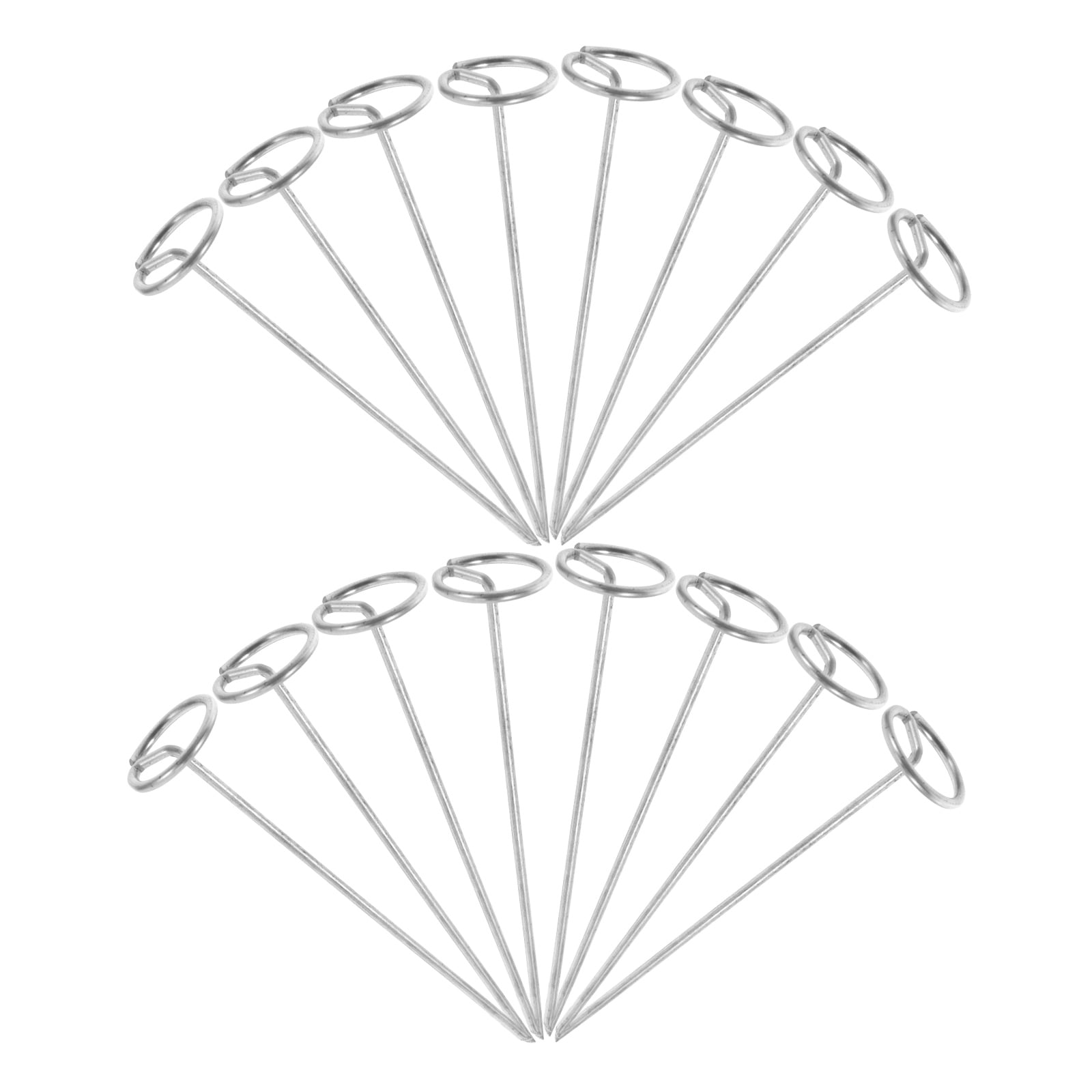 HEMOTON 20pcs Steel Garden Staples Circle Top Metal Garden Stakes for ...