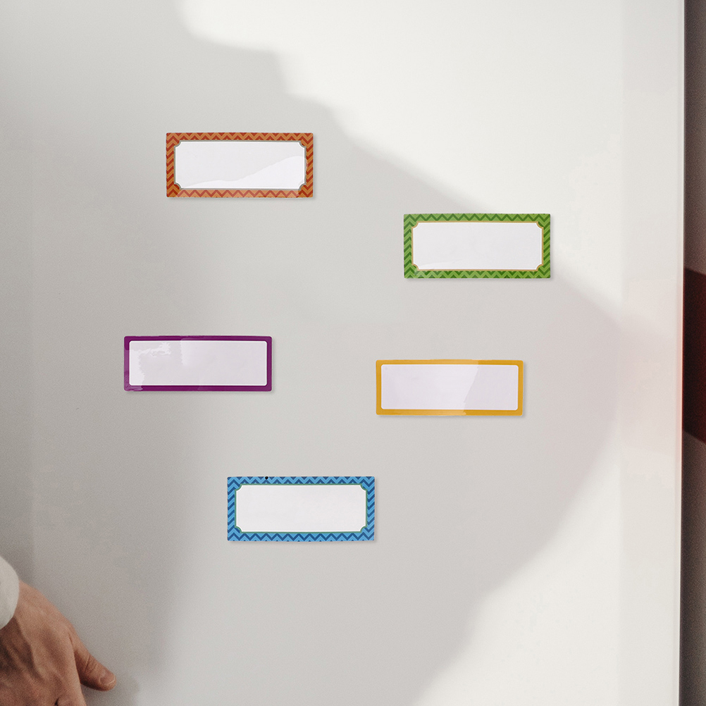 HEMOTON 24Pcs Magnetic Dry Erase Labels Name Plate Tags Reusable Label ...