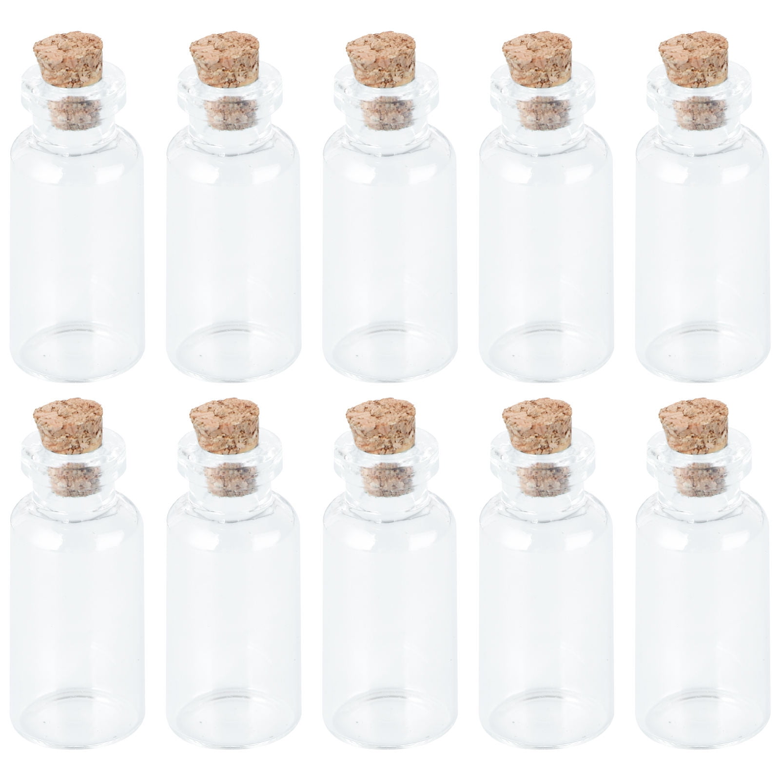 HEMOTON 25 Pcs Clear Small Mini Glass Jars with Cork Stoppers DIY Wish ...