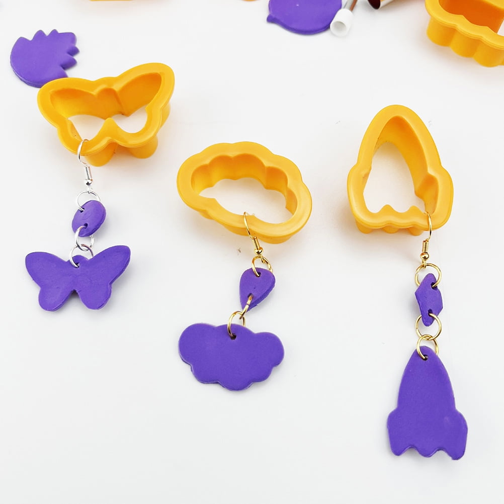 HEMOTON 25 Pcs Make DIY Clay Bracelets Reusable Clay Cutters 1.5X2.28X3 ...