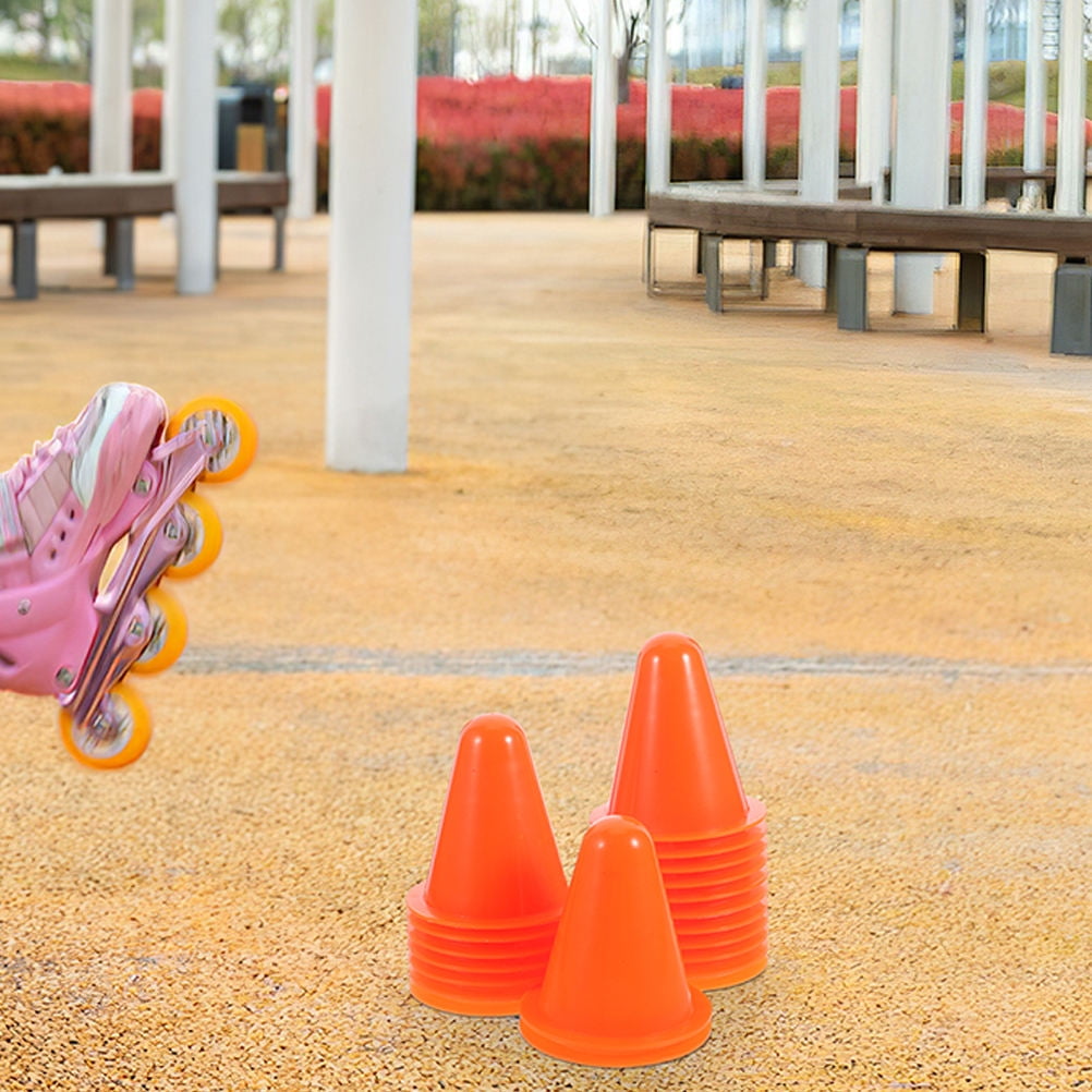 HEMOTON 25 Pcs Mini Cones Obstacle Course Indoor Marking Kids Orange ...