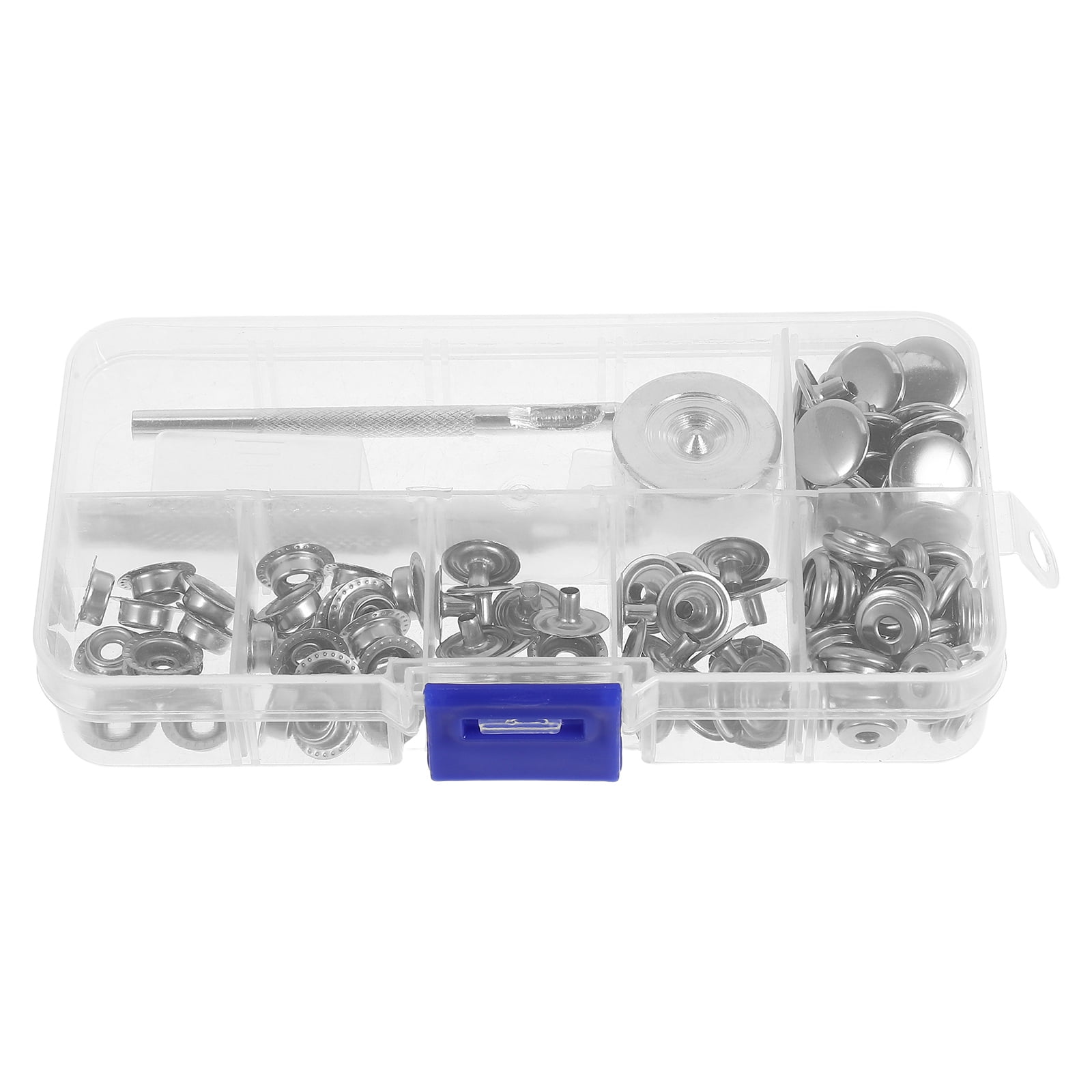 SOPOTUTU clothes fastener Stainless Steel Snap Fasteners Silver ...