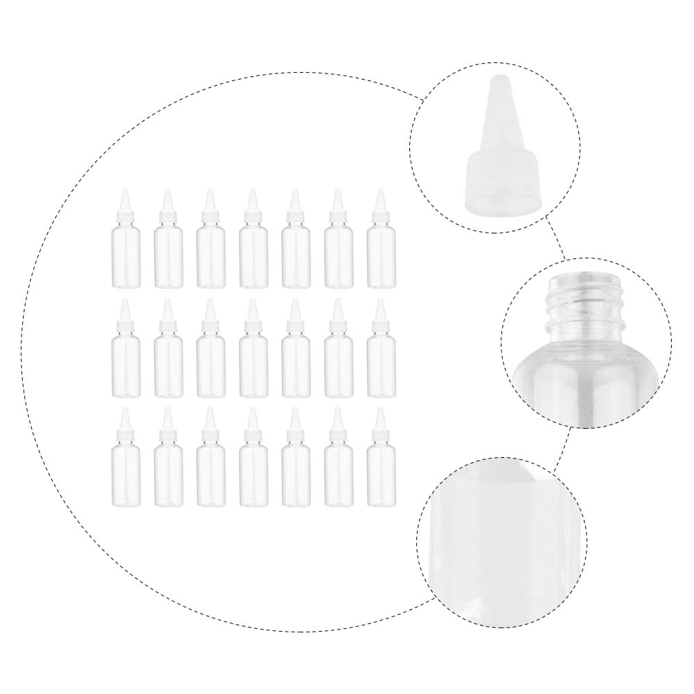 HEMOTON 25PCS 120ml Transparent Plastic Squeeze Bottles for Easy ...