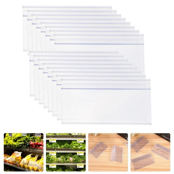 Phenofice Merchandise Price Tag Holders Price Tag Holder PVC 25Pcs ...