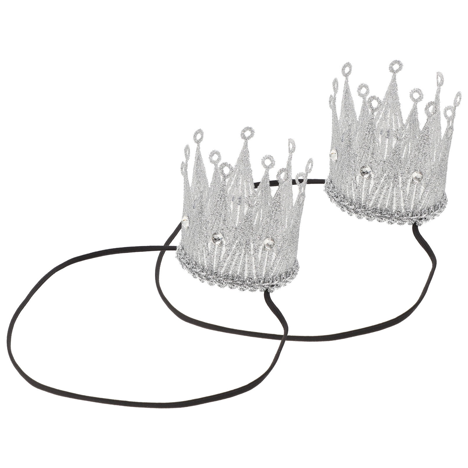 HEMOTON 2Pcs Crown for Girls Adjustable Comfortable to Wear Silver ...